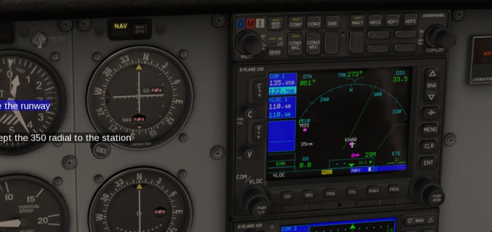 Plz help me get VOR nav working on Cessna 172 with 530 Garmib - XP11 ...