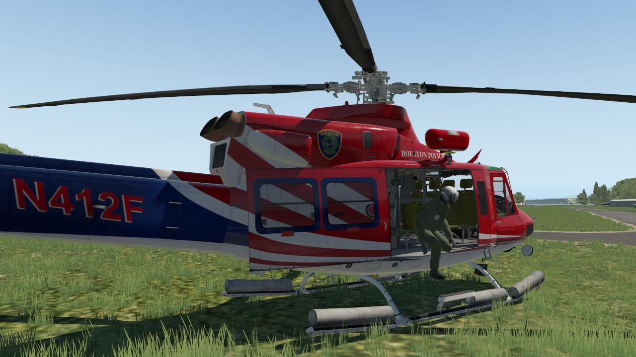 X-Trident Bell 412 Houston Police N412F - Aircraft Skins - Liveries - X ...