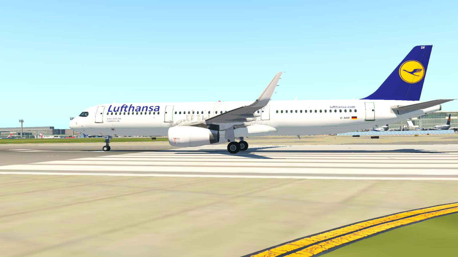 A321 Lufthansa-livery with Frankfurt skyline - Aircraft Skins ...