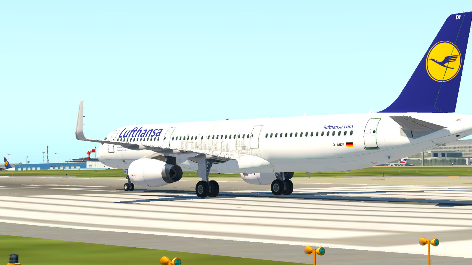 A321 Lufthansa-livery with Frankfurt skyline - Aircraft Skins ...