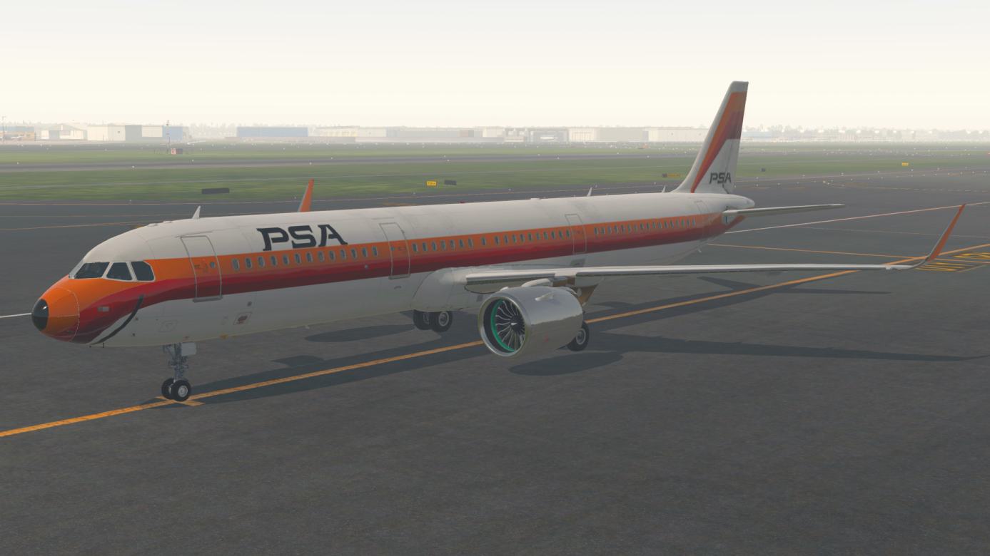 PSA Orange Smiley Livery For The Toliss A321 Neo/CEO - Aircraft Skins ...