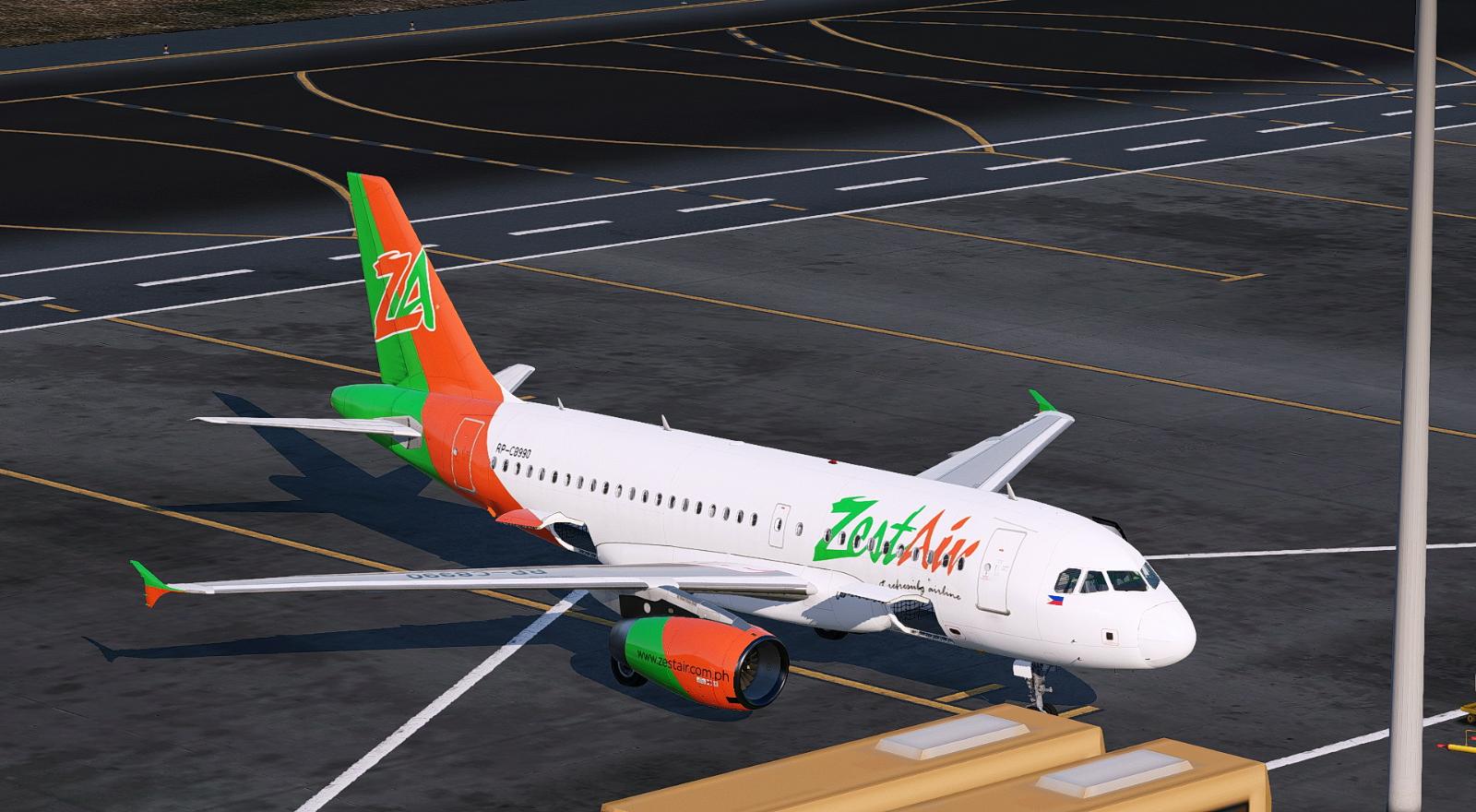 Zest Air A319 Livery (RP-C8990) - Aircraft Skins - Liveries - X-Plane ...