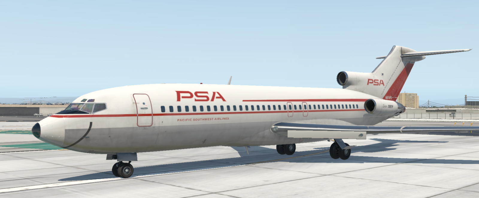 PSA (Smile) livery for the FlyJSim 727-100 - Aircraft Skins - Liveries ...