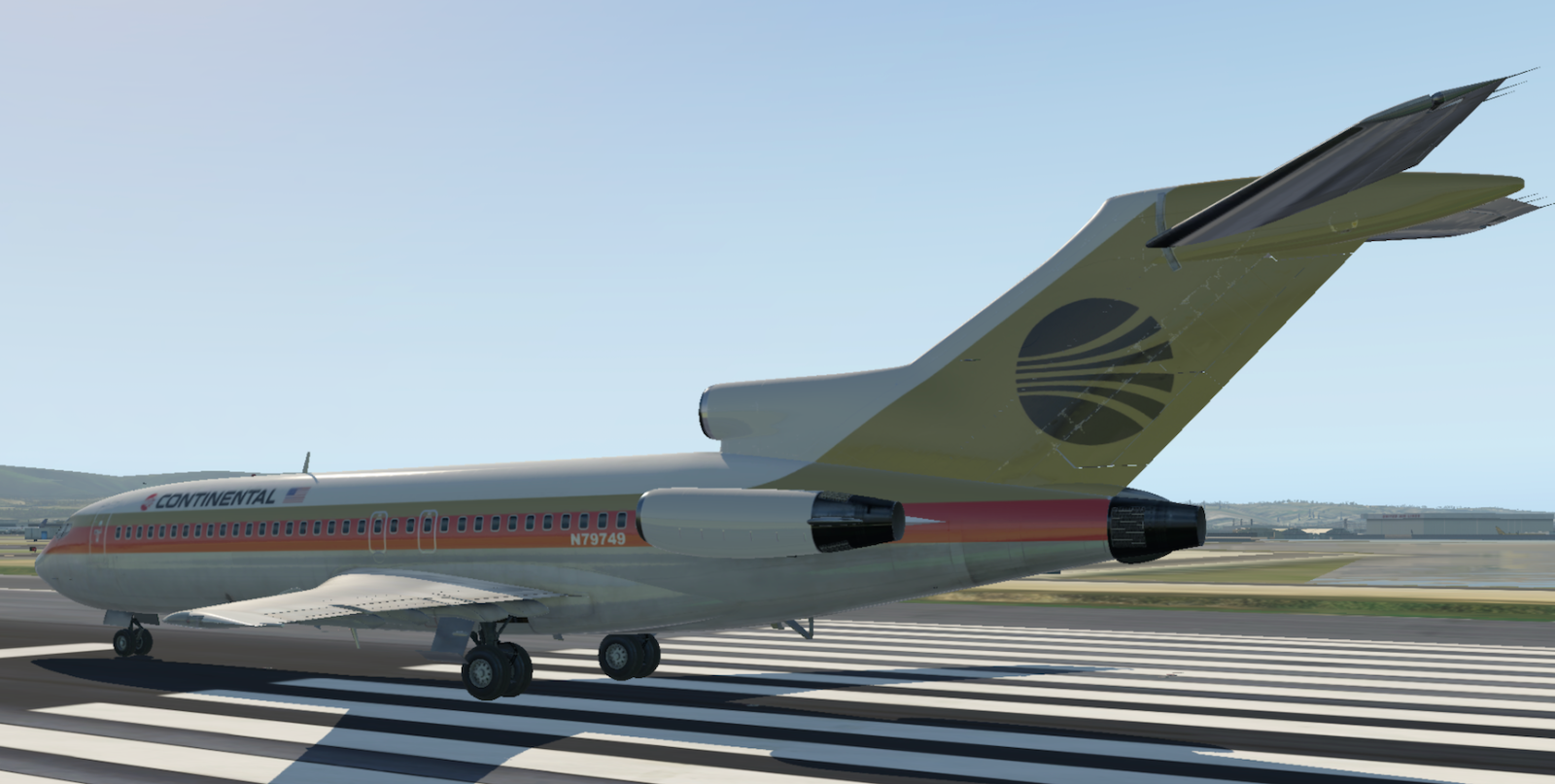 Continental Airlines FlyJSim 727-100 - Aircraft Skins - Liveries - X ...