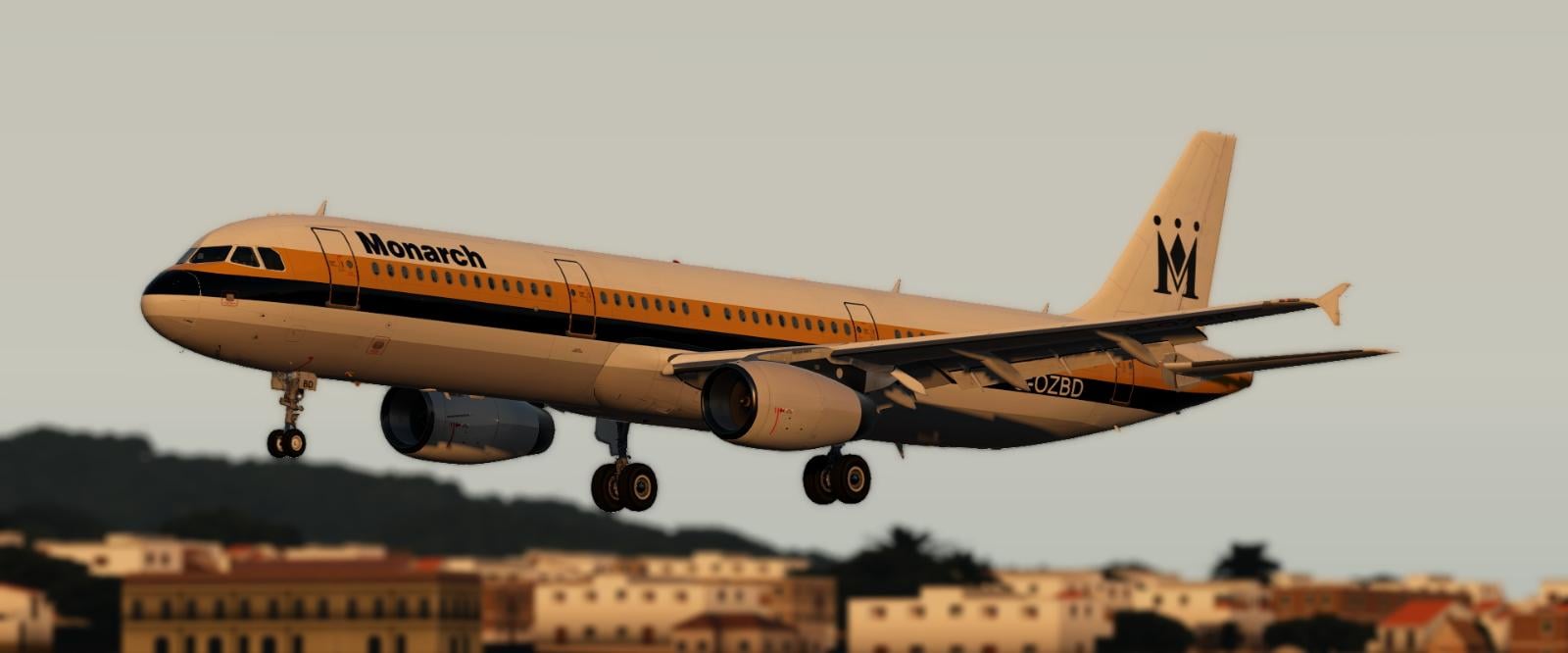 Monarch Airlines Retro Livery G-OZBD For Toliss A321 - Aircraft Skins ...