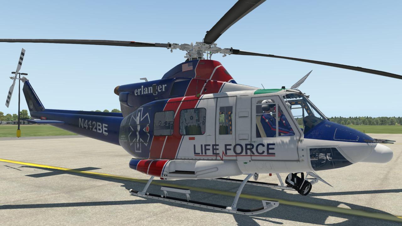 X-Trident Bell 412 Erlanger Life Force - Aircraft Skins - Liveries - X ...