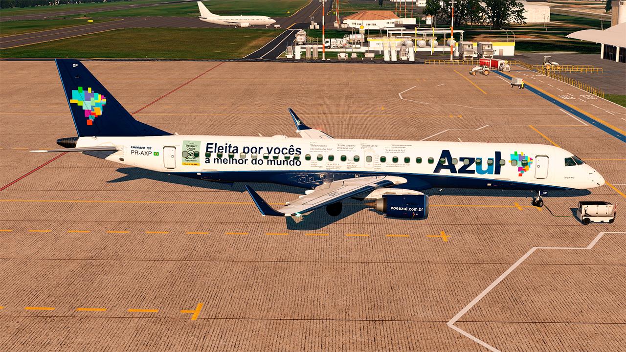 SSG E195evo - Azul livery with "Eleita por vocês a melhor do mundo ...