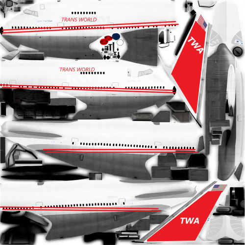 TWA 747-200B Notchmaster Livery - SSG Liveries - X-Plane.Org Forum