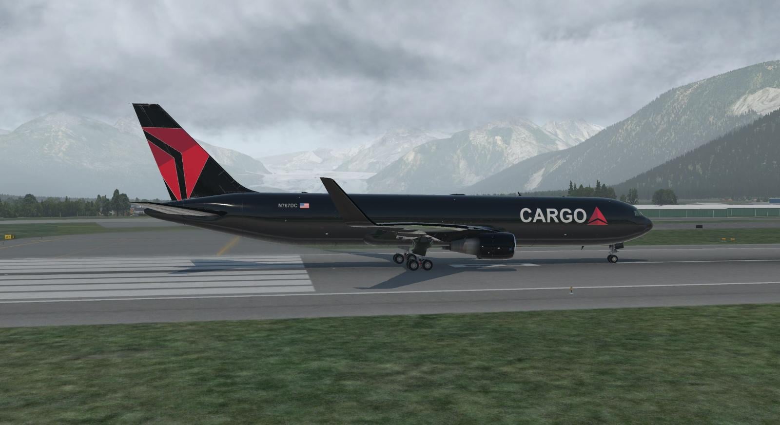 FlightFactor 767-F Delta Cargo Black Livery - Aircraft Skins - Liveries ...