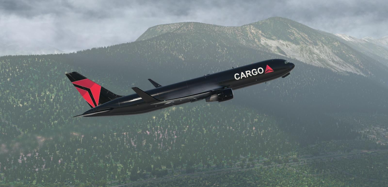 FlightFactor 767-F Delta Cargo Black Livery - Aircraft Skins - Liveries ...