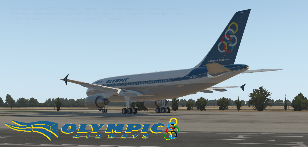INI Simulations A310 Olympic Airlines - Aircraft Skins - Liveries - X ...