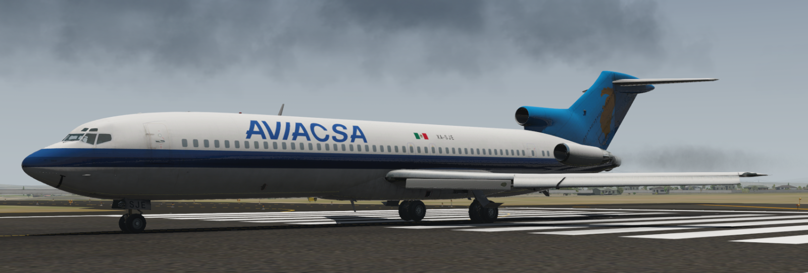 Aviacsa XA-SJE 727-200 FlyJsim - Aircraft Skins - Liveries - X-Plane ...