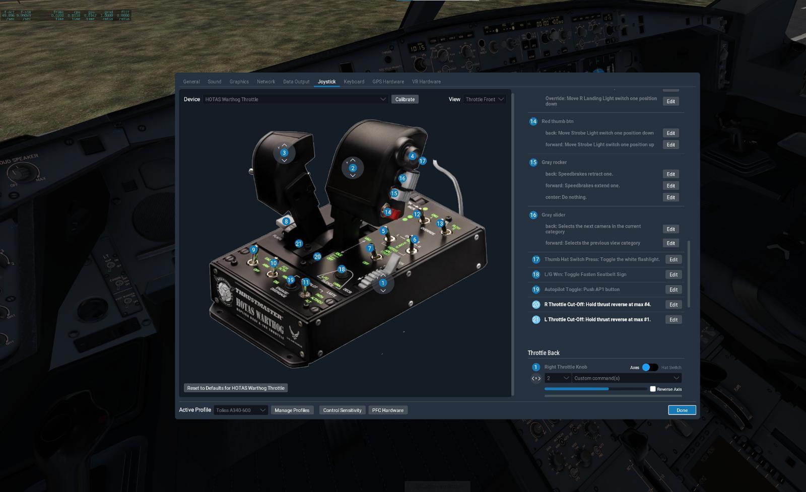 Max Reverse Thrust Deployment Using Thrustmaster Warthog Throttle ...