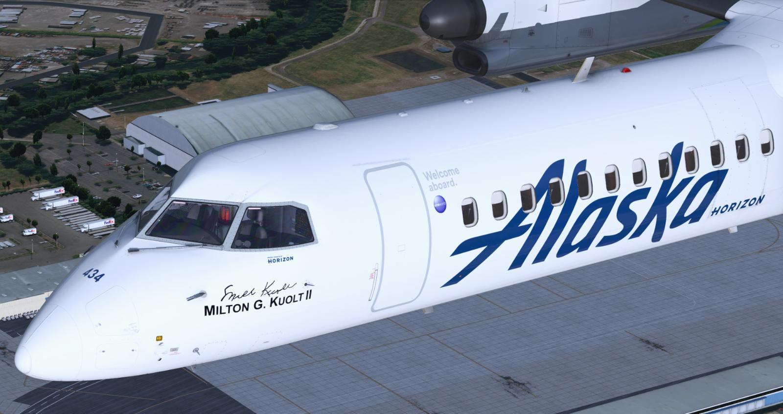 Alaska Airlines (Horizon Air) "Milton G. Kuolt II" N434MK for the ...