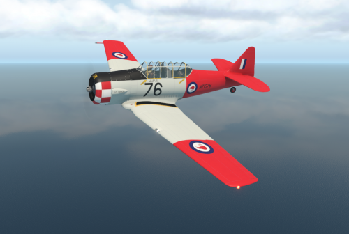 RNZAF NZ1076 Red Checkers livery for Khamsin T-6G - Aircraft Skins ...