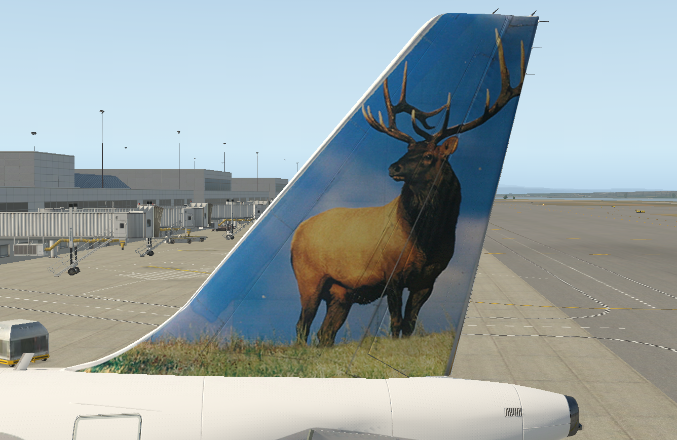 Frontier "Montana the Elk" - N213FR - Flight Factor Airbus 320 ...