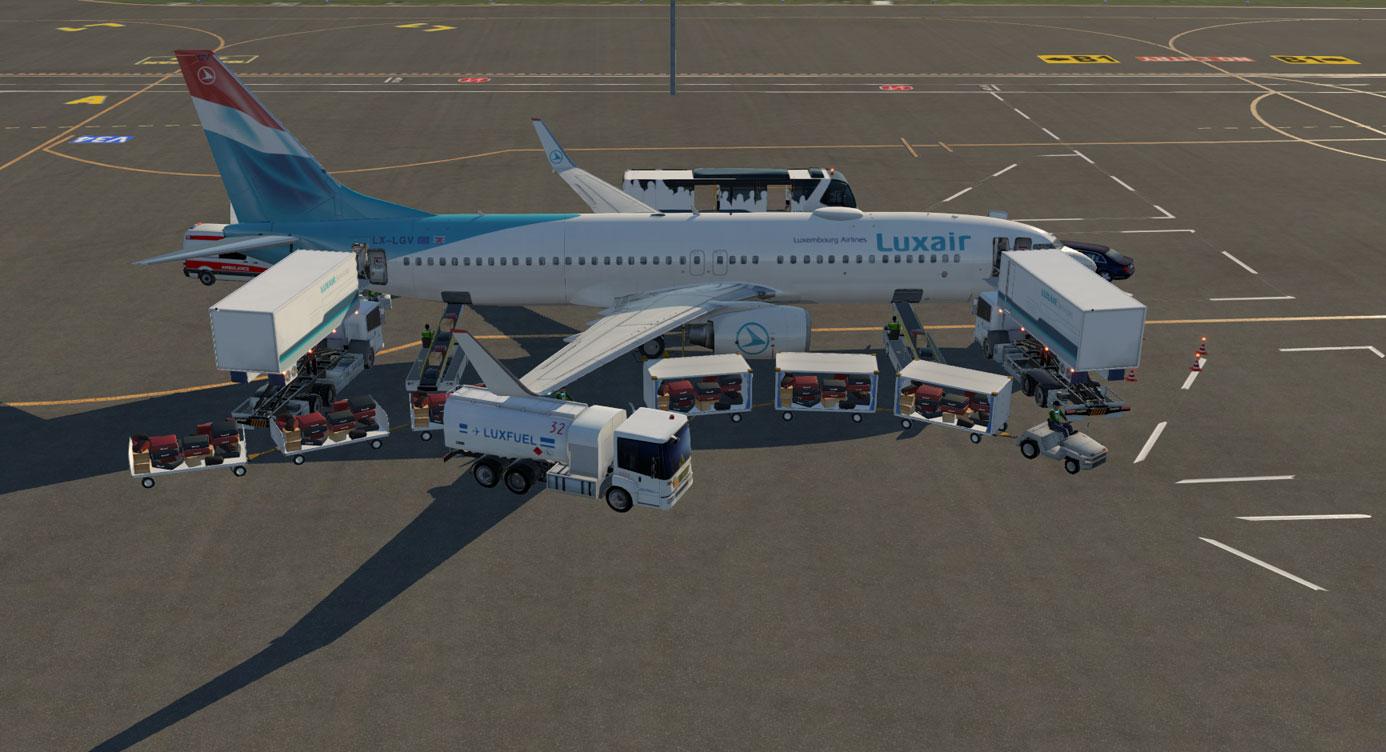 JD Ground Handling Deluxe LuxairServices Livery - Payware Utilities - X ...