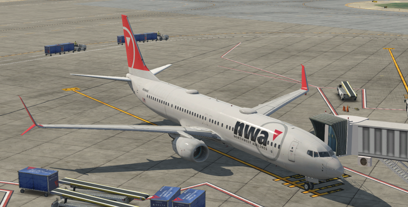 Northwest Airlines - 737-900 Ultimate (Fictional) - Zibo 737 - X-Plane ...