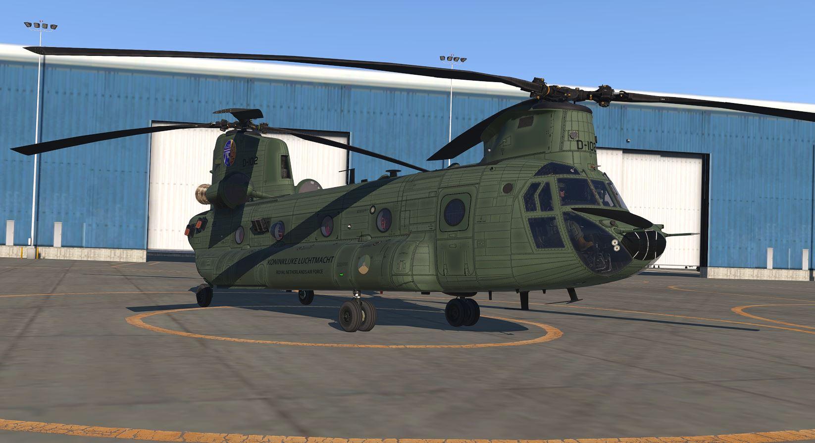 XTrident CH-47D Chinook RNLAF D-102 Olive Green (75 year anniversary ...