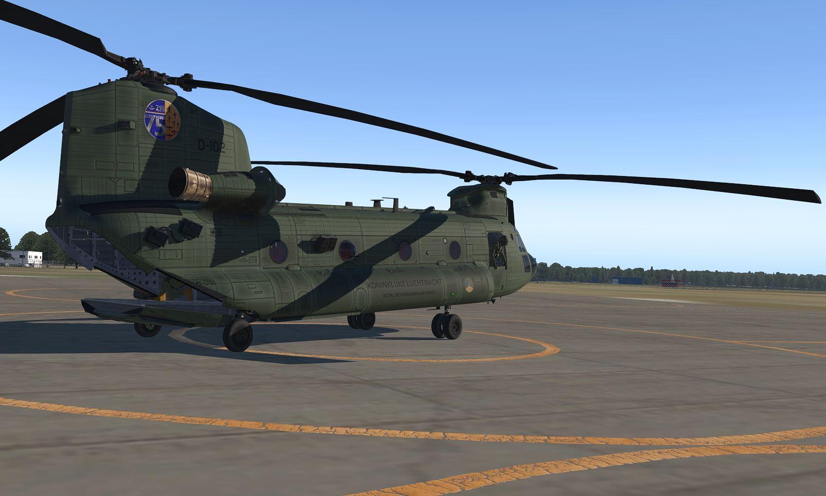 XTrident CH-47D Chinook RNLAF D-102 Olive Green (75 year anniversary ...