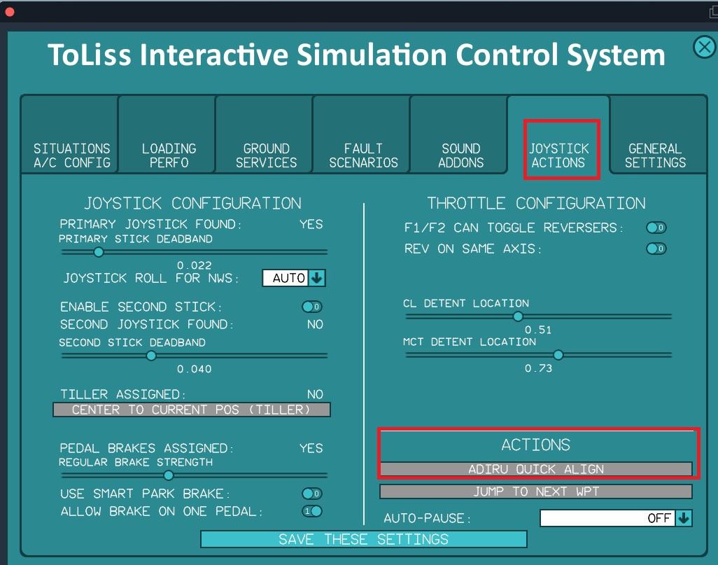 IRS fast alignemt? - Airbus A319 - X-Plane.Org Forum