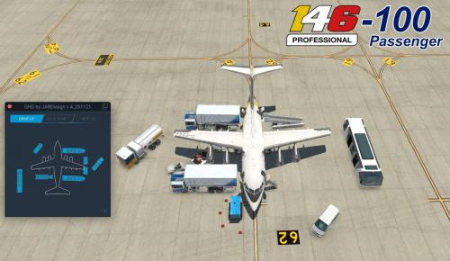 JD Ground Handling Deluxe set for JustFlight BAe146 100-200-300 ...