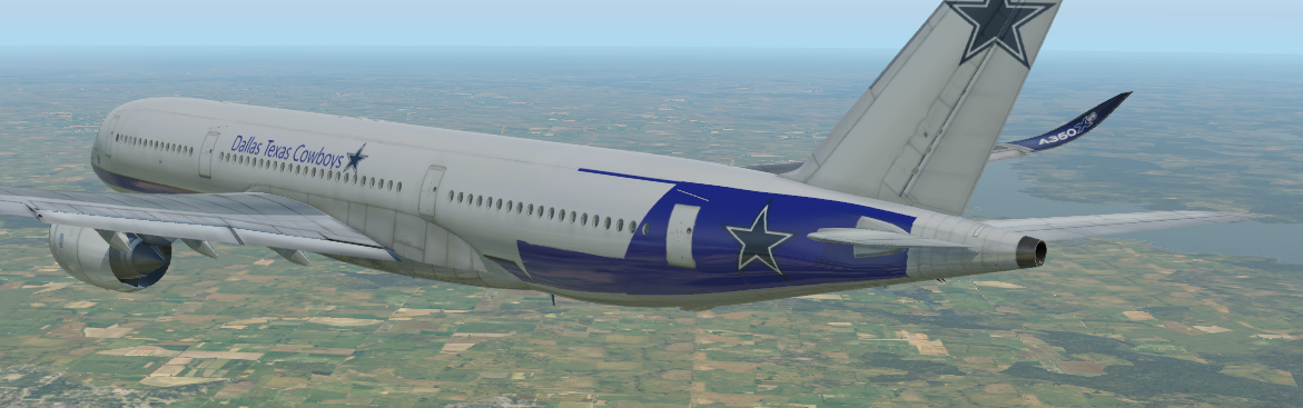 Dallas texas Cowboys fictional livery for the FF a350 941 - Aircraft ...
