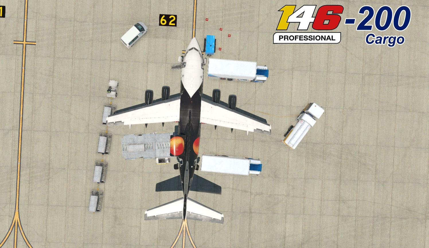 JD Ground Handling Deluxe set for JustFlight BAe146 100-200-300 ...