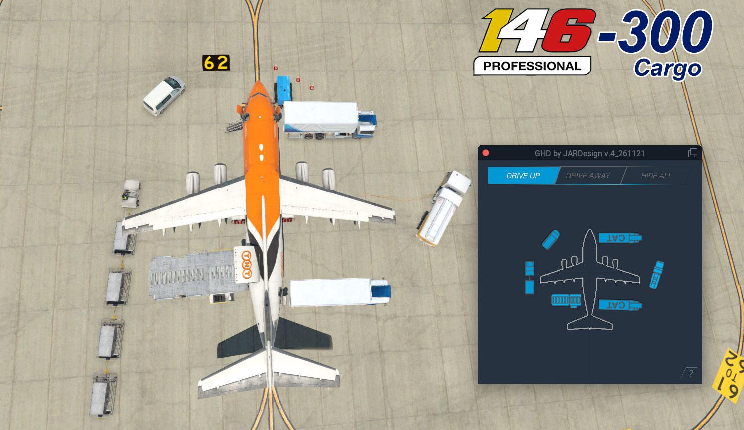 JD Ground Handling Deluxe set for JustFlight BAe146 100-200-300 ...