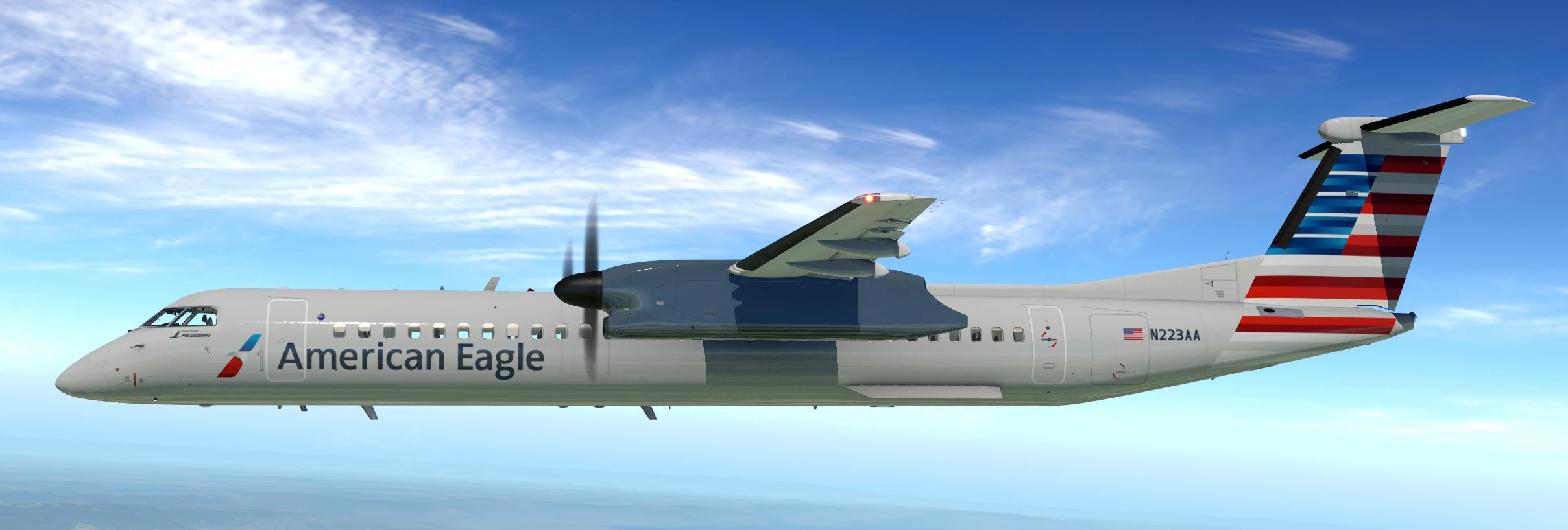American Eagle (Fictional) Q400 for Flyjsim Q400 Q4XP - Q4XP by FlyJSim ...