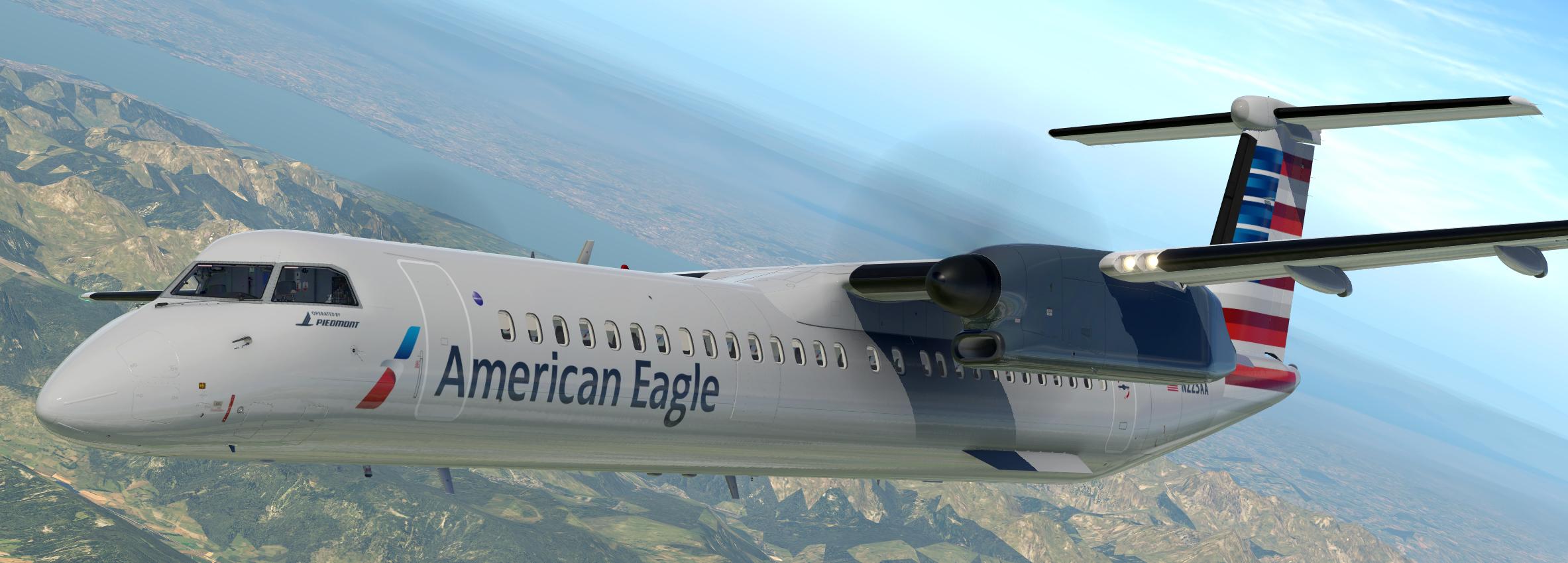 American Eagle (Fictional) Q400 for Flyjsim Q400 Q4XP - Q4XP by FlyJSim ...