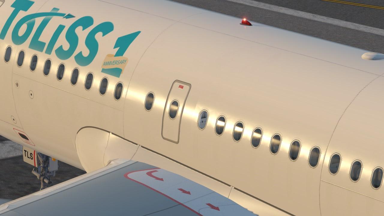 Missing glass pane in overwing exit windows - Airbus A319 - X-Plane.Org ...