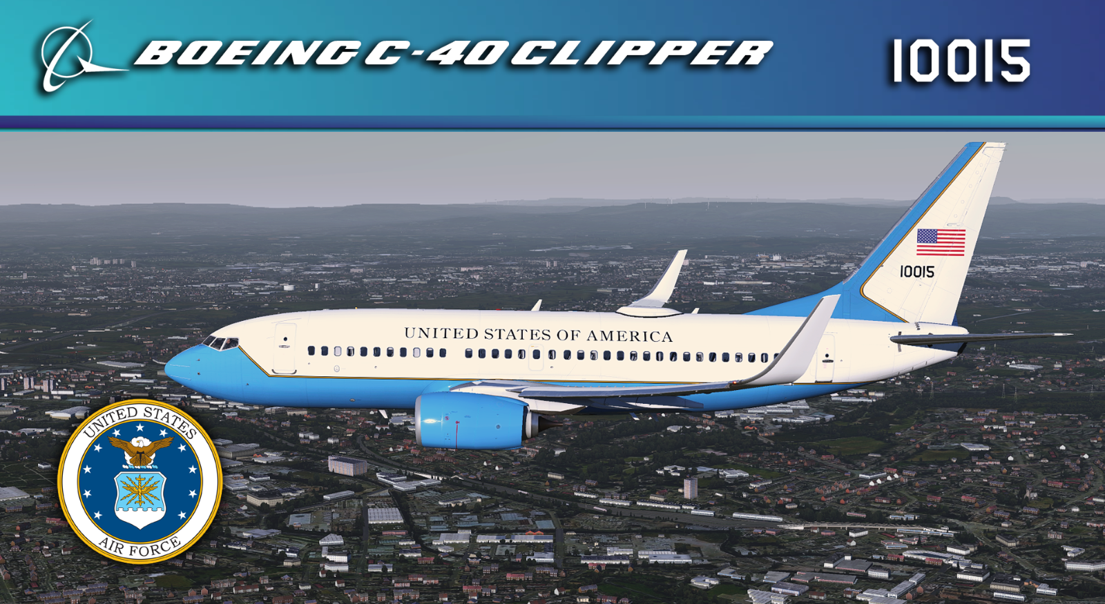 USAF C-40 Clipper 10015 for LevelUp 737-700NG - Aircraft Skins ...