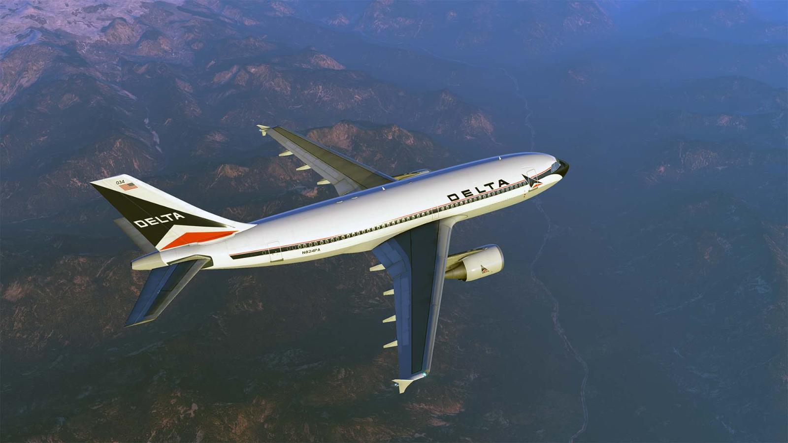 Delta Air Lines N824PA for iniSimulations A310-300 v1.11 - Aircraft ...