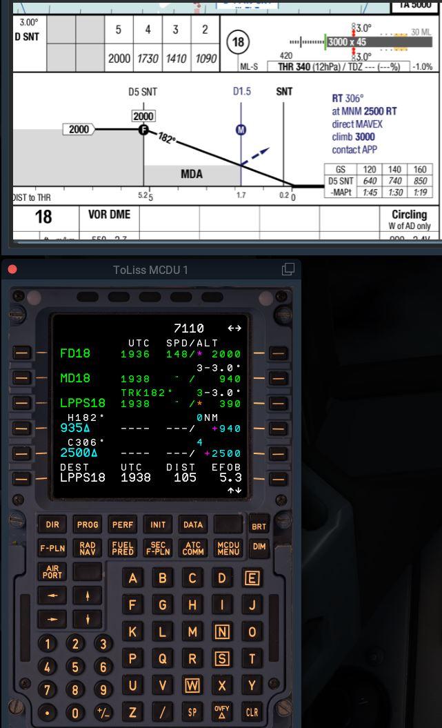 LPPS VOR 18 - Strange distances in MCDU flight plan compared to ...