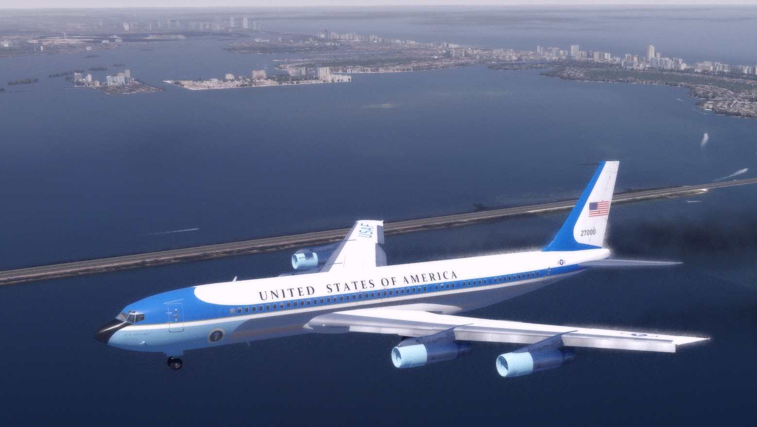 Michael Wilson 707 Kennedy Era AFO "Flying White House" livery - SAM ...