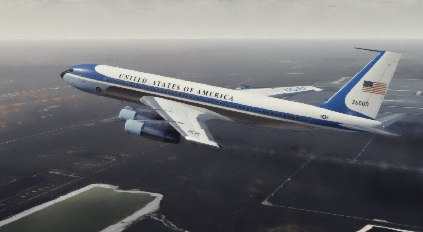 Michael Wilson 707 Kennedy Era AFO "Flying White House" livery - SAM ...