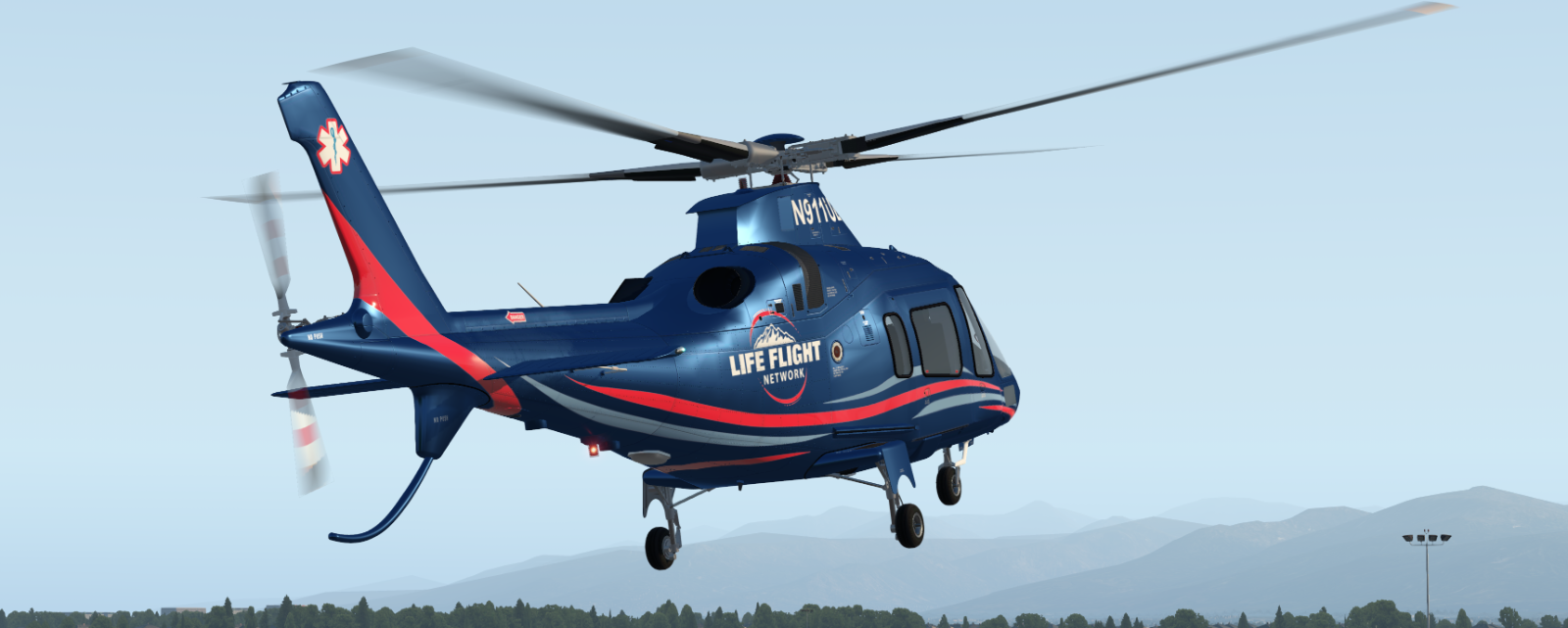 N911UE Life Flight Network Livery for X-Rotors AW109 V1.06+ - Aircraft ...