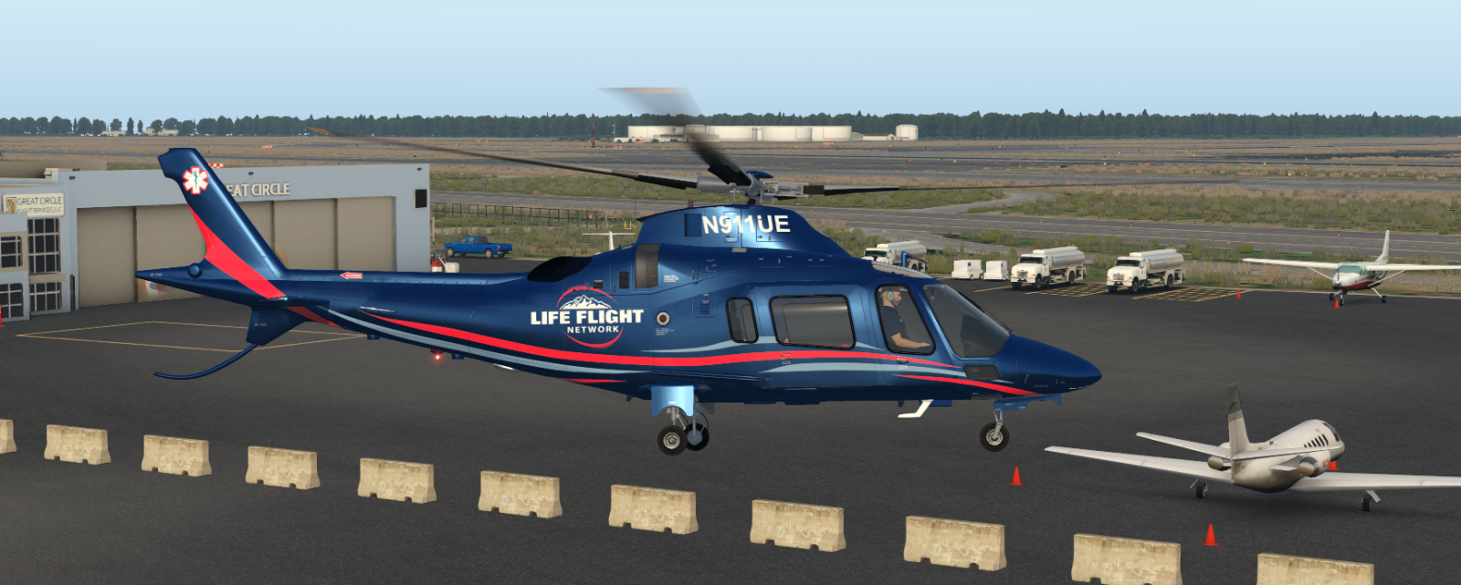 N911UE Life Flight Network Livery for X-Rotors AW109 V1.06+ - Aircraft ...