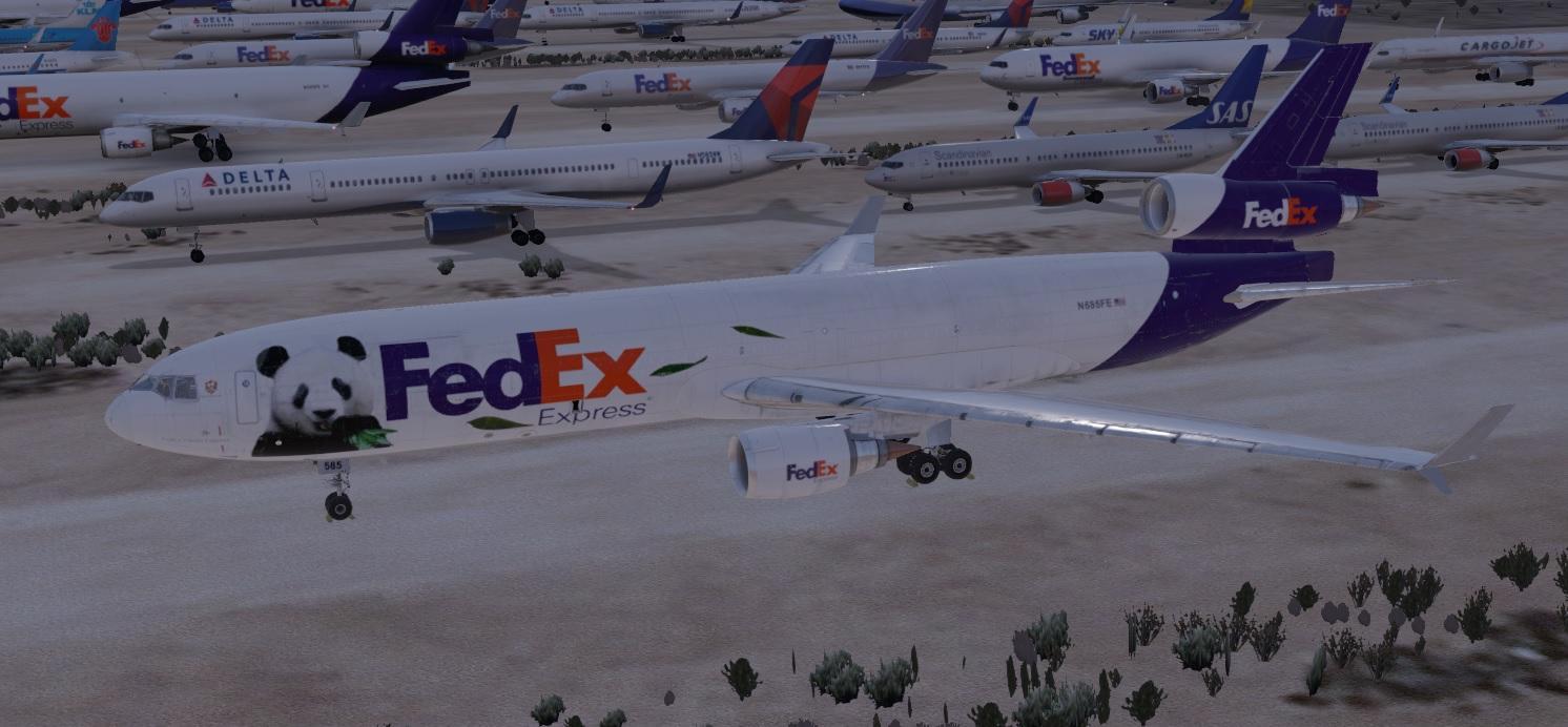 Rotate MD-11 -FEDEX - PANDA - N585FE - Aircraft Skins - Liveries - X ...