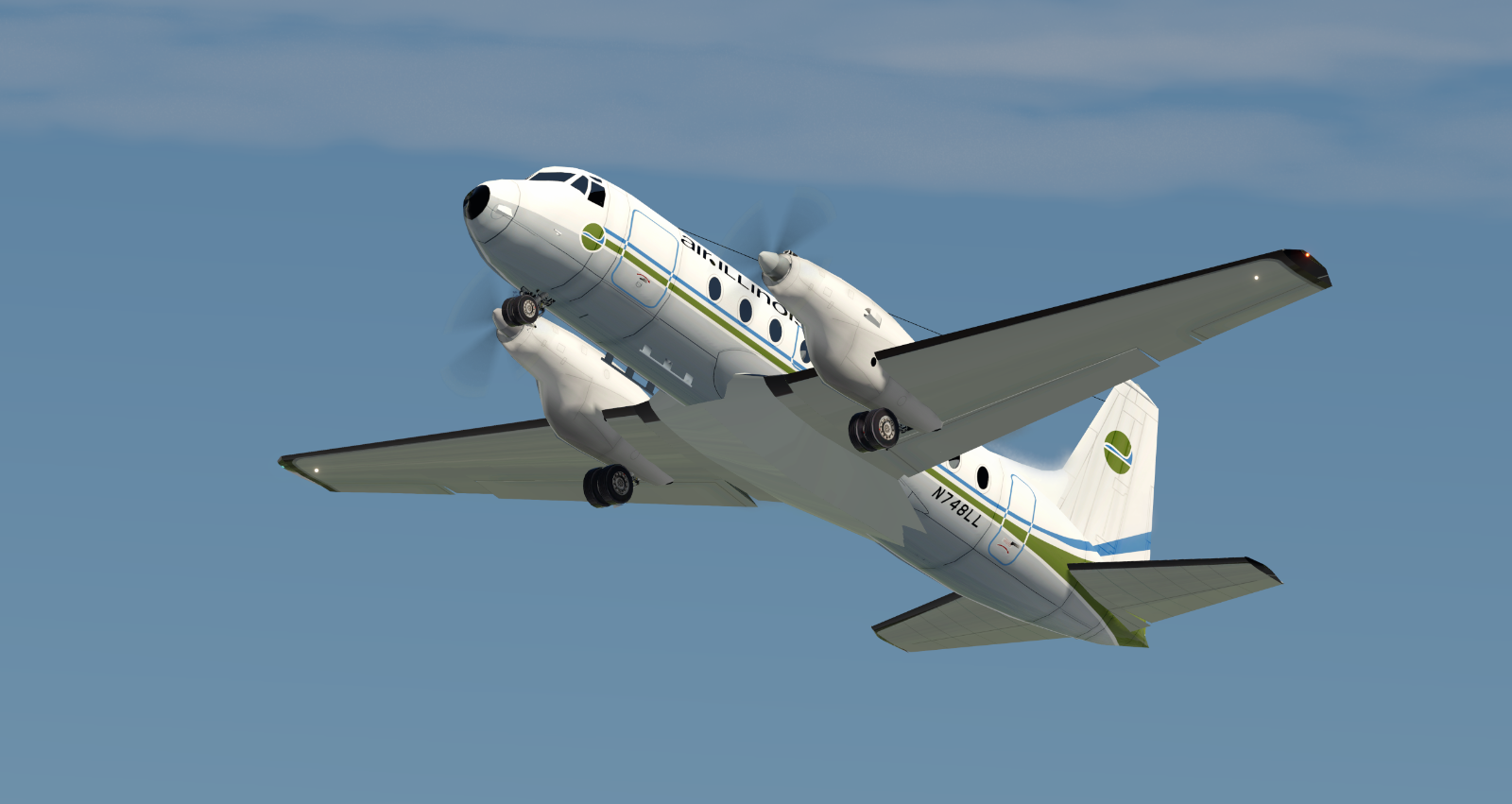 Air Illinois Hawker Siddeley HS748 N748LL & N749LL - Aircraft Skins ...