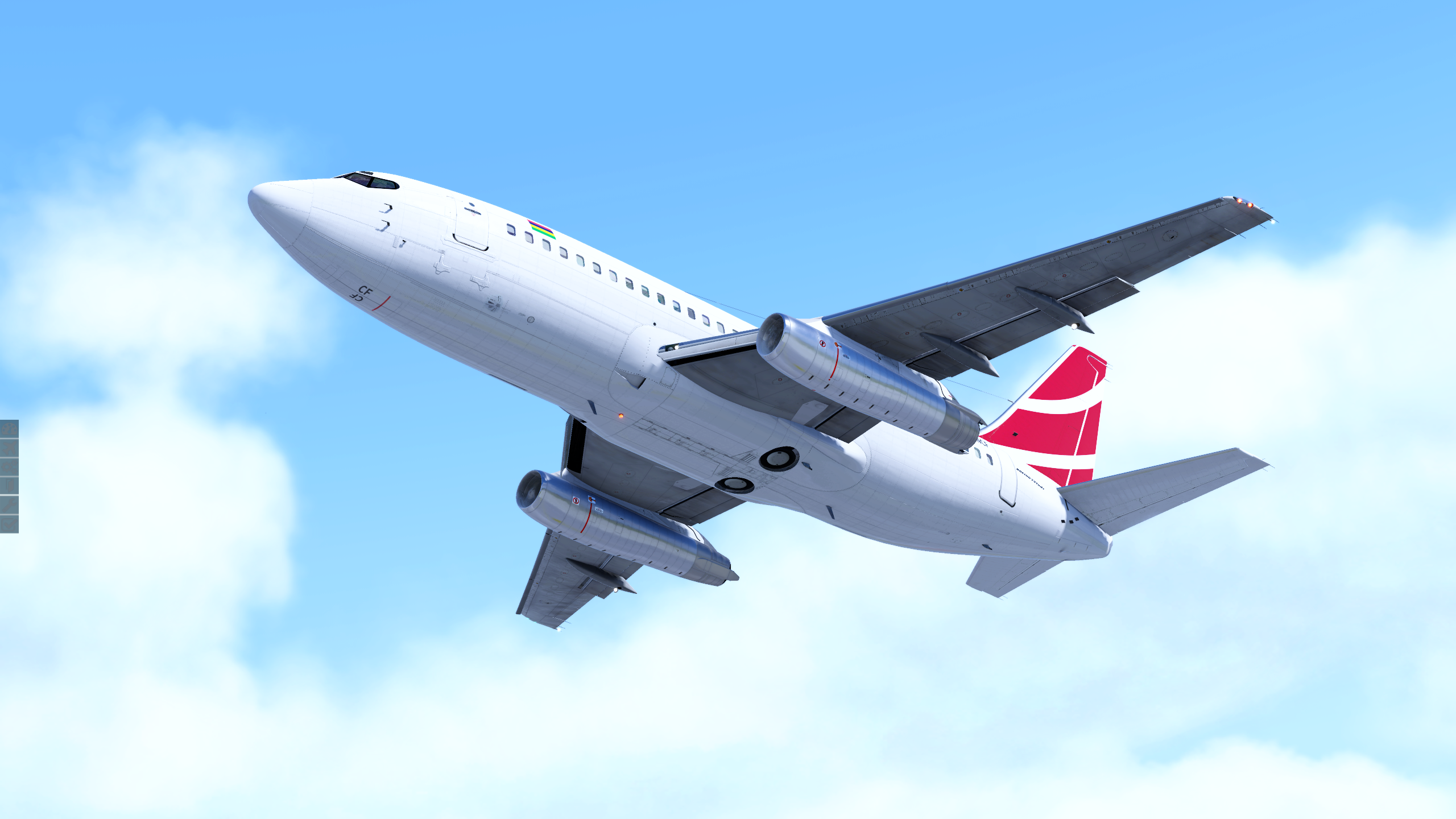 Air Mauritius (Basic colours) 3B-NCF FlyJSim 737 (fictional livery ...