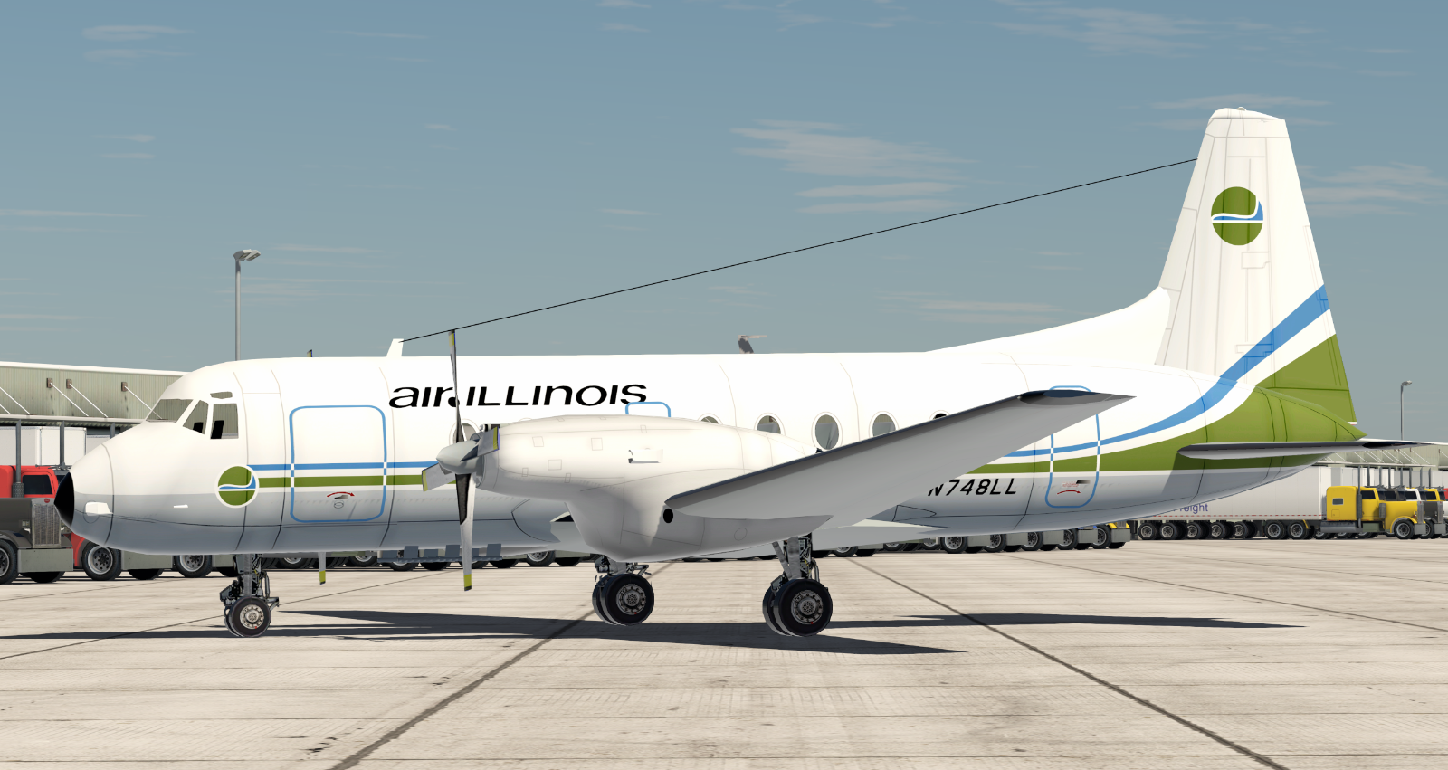Air Illinois Hawker Siddeley HS748 N748LL & N749LL - Aircraft Skins ...