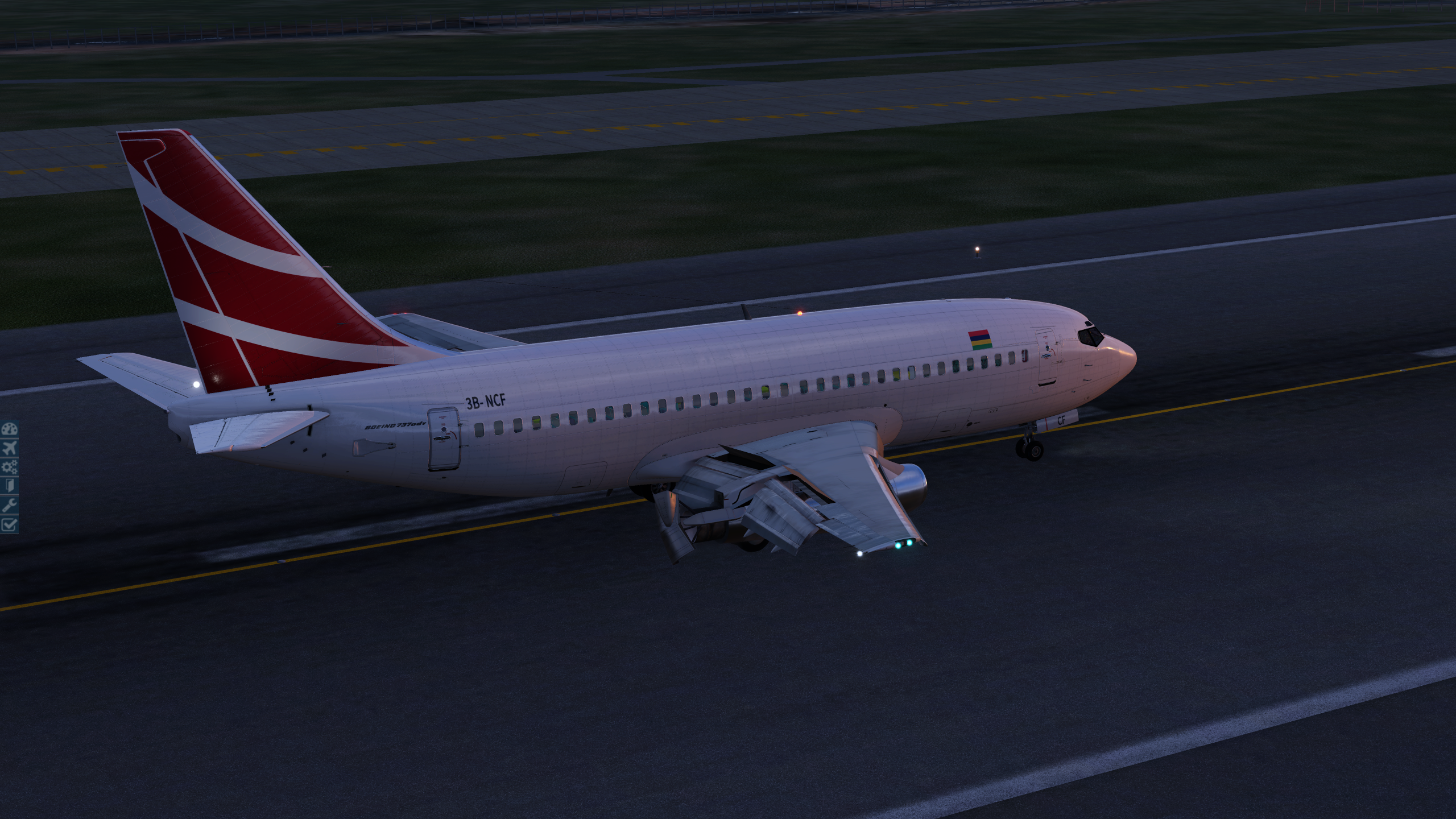 Air Mauritius (Basic colours) 3B-NCF FlyJSim 737 (fictional livery ...