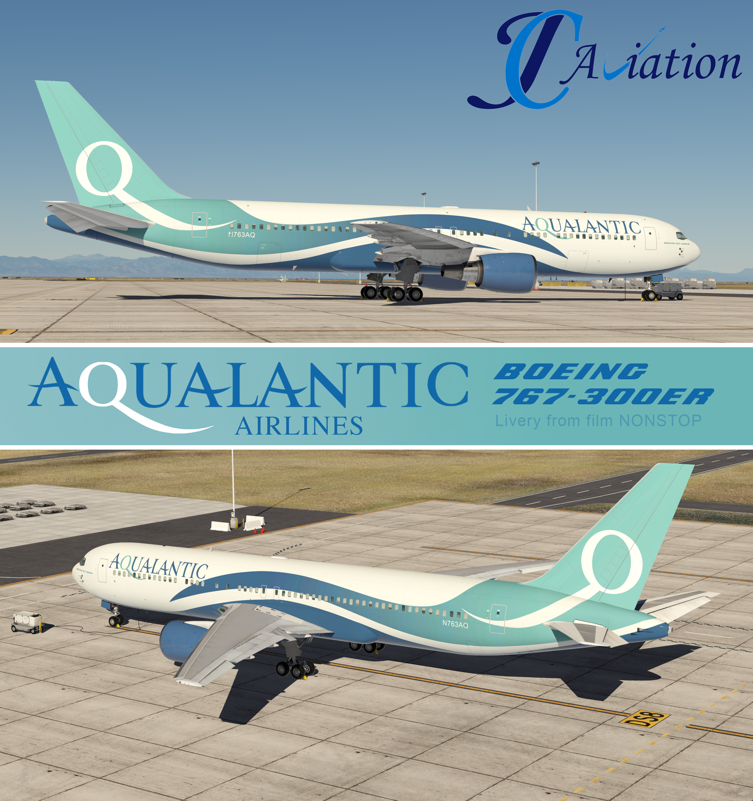 Aqualantic Airlines Boeing 767-300ER - FlightFactor - X-Plane.Org Forum