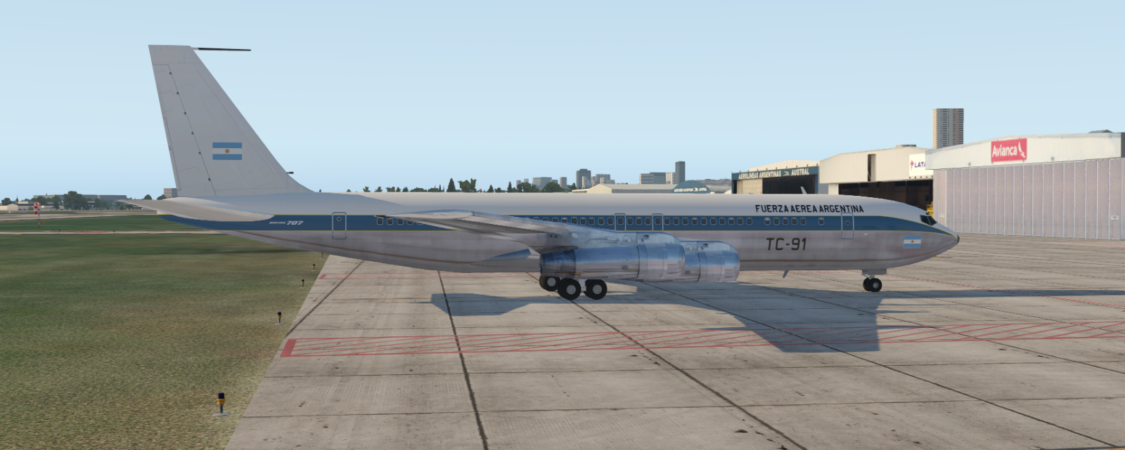 Fuerza Aerea Argentina TC-91 Livery for WA 707 - Aircraft Skins ...