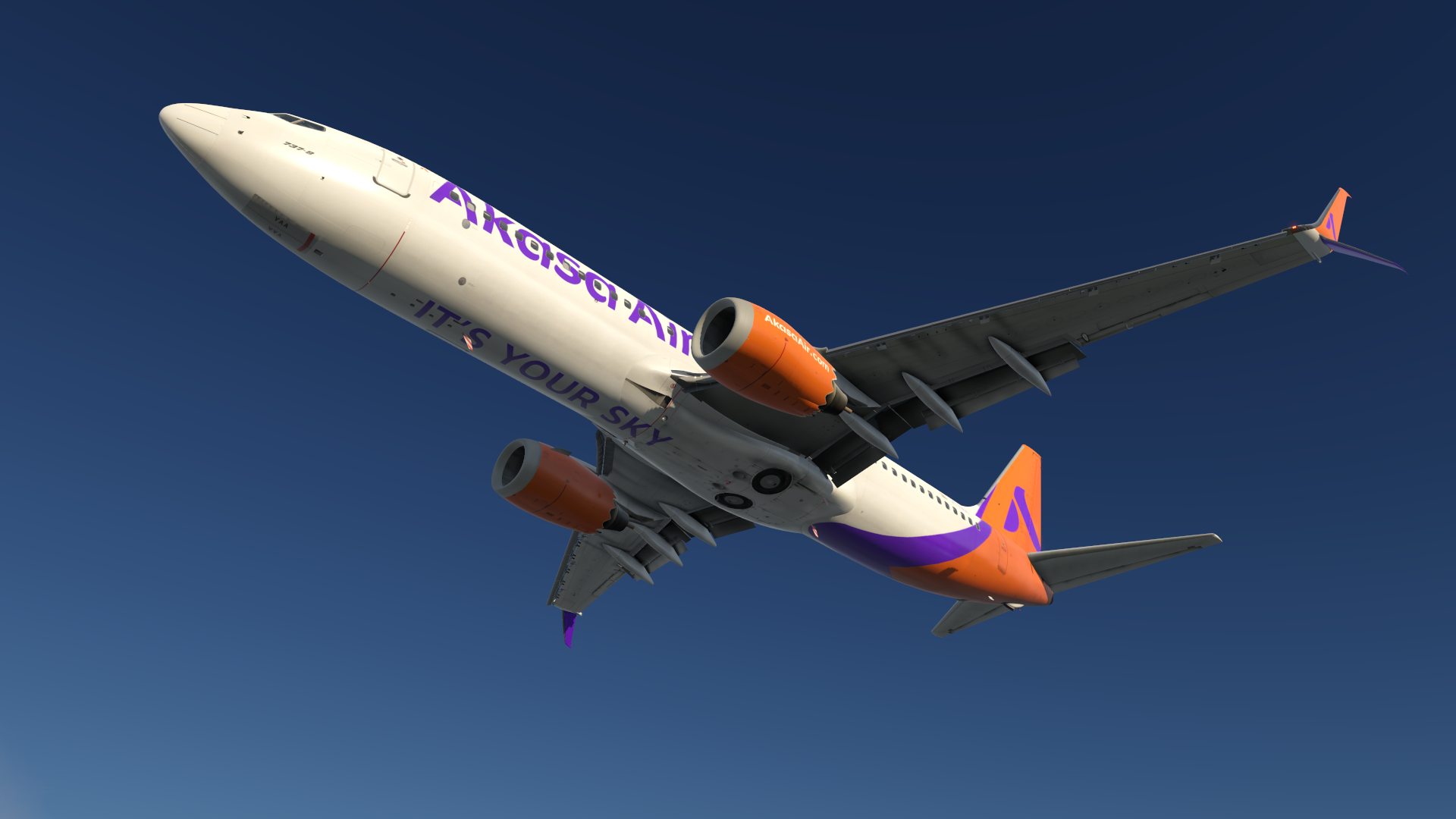Akasa Air Livery VT-YAA for Zibo MOD & LevelUP 737-800NG | Threshold ...