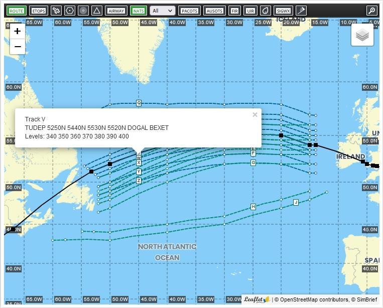 SimBrief Uplink does not include NAT Track Waypoints - Airbus A340-600 ...