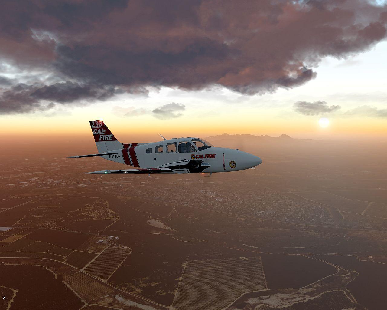 CAL FIRE Livery for the Laminar Research Baron B58 - Aircraft Skins ...