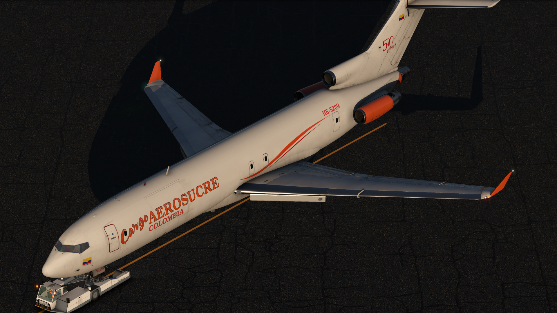 Aerosucre 50 Años (HK-5239 | Winglets) Livery for FlyJSim B727-200F V3 ...